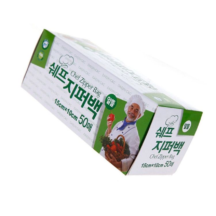 쉐프 지퍼백 15cm X 10cm 50매 1팩 위생봉지 비닐류 홈플러스 판매자택배