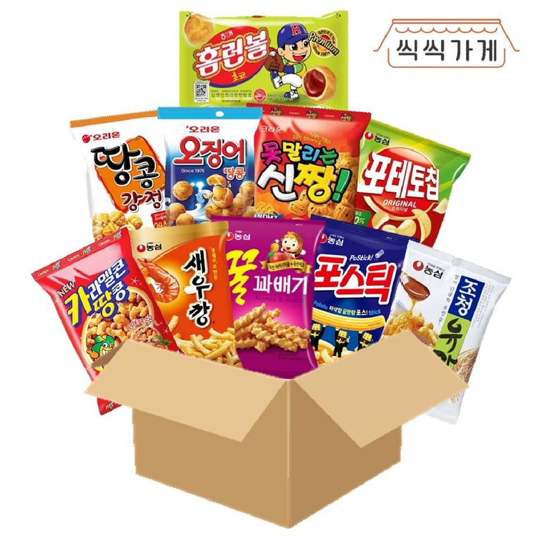 씩씩가게 8090시대를 주름 잡은 봉지과자 10종홈런 신짱 새우 포스틱 카땅 땅강 오 홈플러스 택배배송