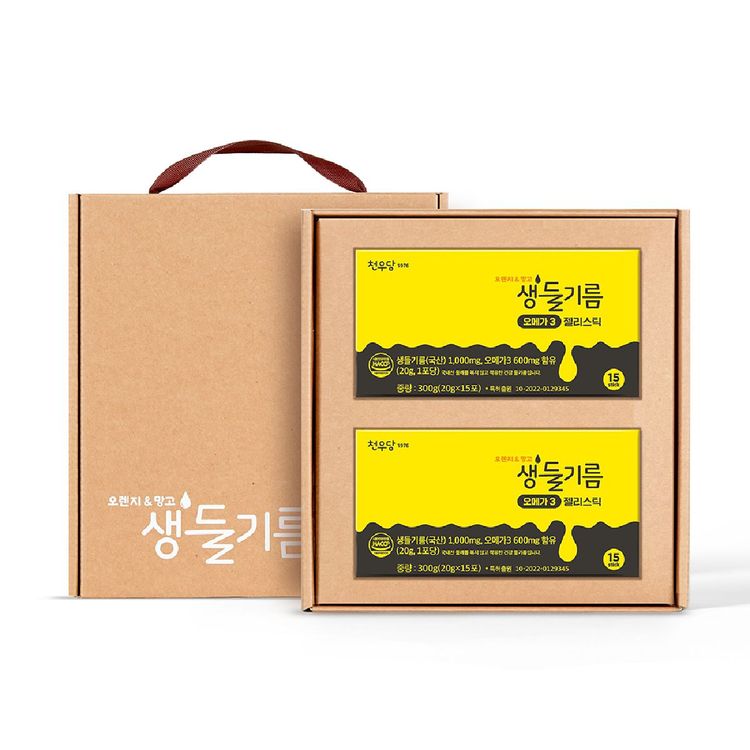 천우당 생들기름 오메가3 젤리스틱 선물세트20gx30포 마케팅전용 소비자준수가 홈플러스 택배배송