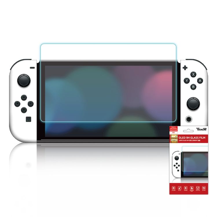 닌텐도 Switch Oled 테크라인 9h 방탄 강화유리 필름 홈플러스 택배배송