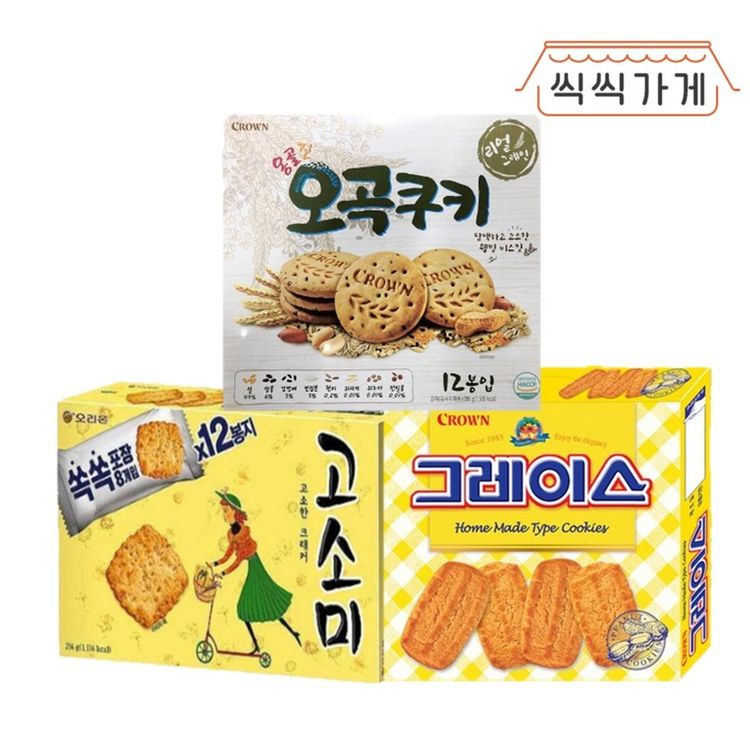 씩씩가게 고소한 비스킷 3종오곡쿠키 그레이스 고소미 홈플러스 택배배송