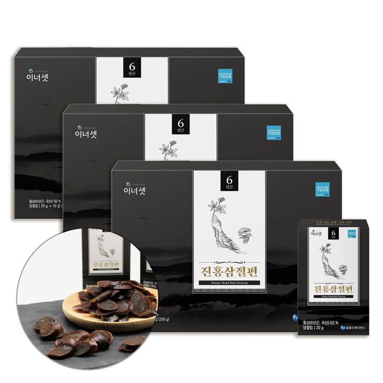 이너셋 6년근 홍삼 홍삼근 벌꿀 절편 30갑 600g 홈플러스 택배배송