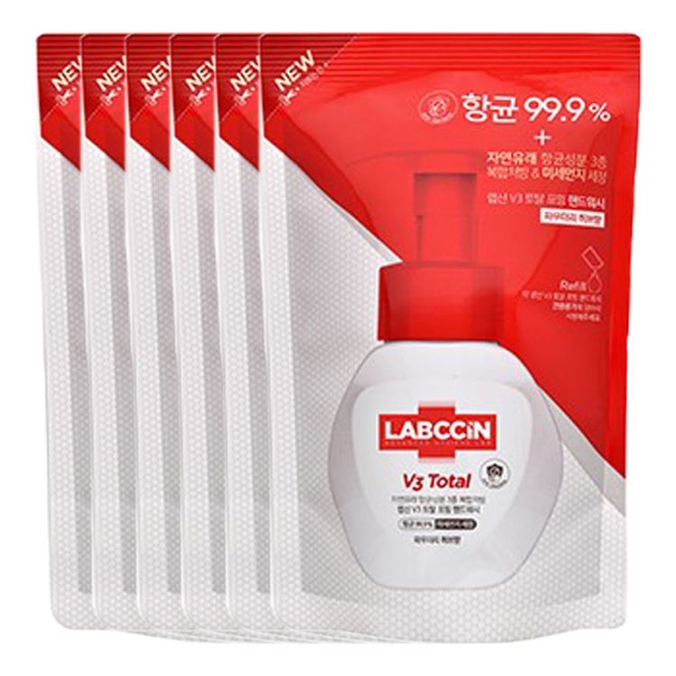 애경 랩신 V3 토탈 포밍 핸드워시 리필 200ml X 6개 홈플러스 택배배송