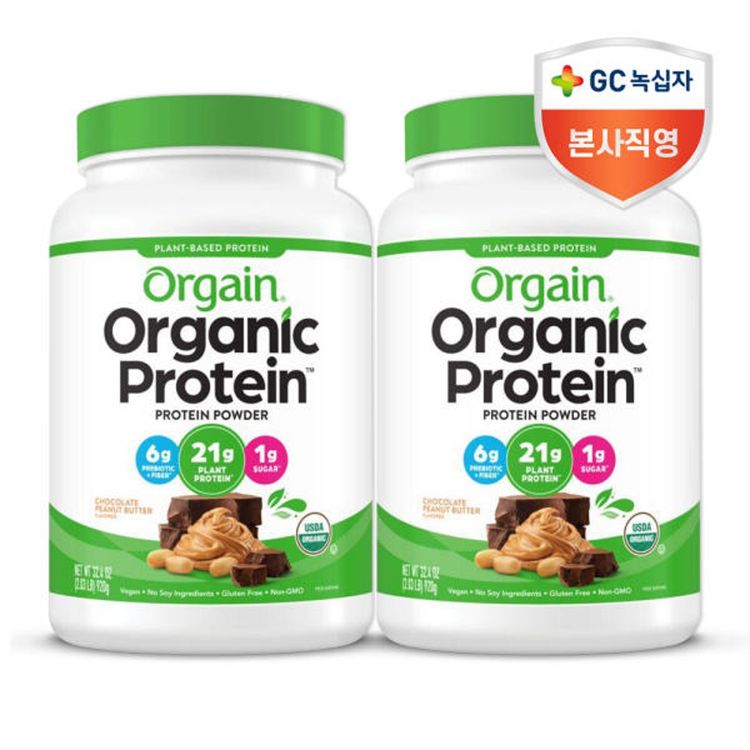 올게인 유기농 식물성 플랜트베이스 프로틴 초콜릿 피넛버터 920g 2개 홈플러스 택배배송