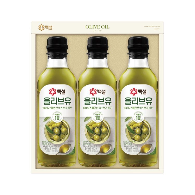 Cj 선물세트 백설 압착 올리브유 2호 쇼핑백포함 홈플러스 택배배송