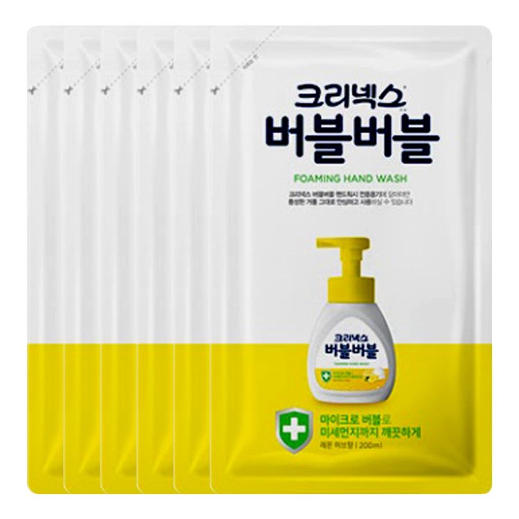 크리넥스 버블버블 핸드워시 레몬허브향 리필 200ml X 6개 홈플러스 택배배송