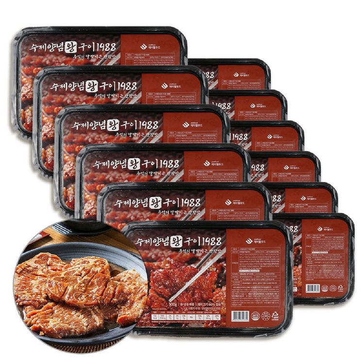 제이웰푸드 단짠 양념 돼지 고기 왕 구이 36kg 총12팩 홈플러스 택배배송