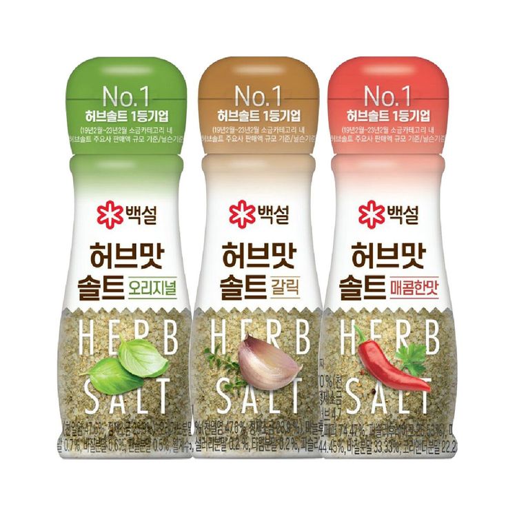 백설 천일염 허브맛솔트 50g 순한맛마늘맛매콤한맛 홈플러스 택배배송