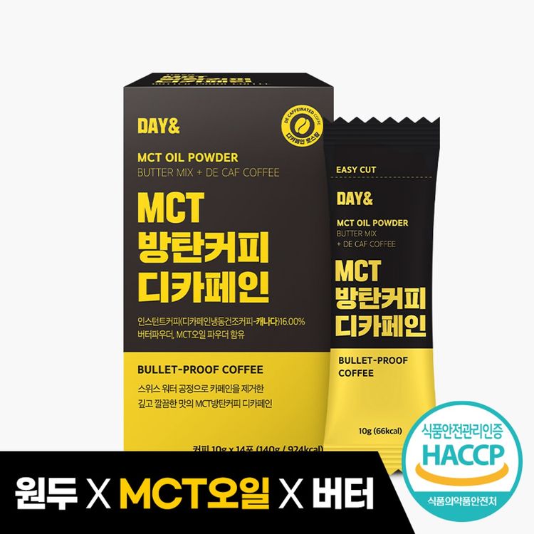 참앤들황토농원 데이앤 Mct오일 방탄커피 디카페인 10gx14포 1박스 홈플러스 택배배송