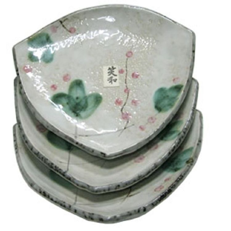 눈꽃 N82412bd45b 홍매화 삼각 접시 3개 24cm 쿠프 대접 그릇 찬기 홈플러스 택배배송