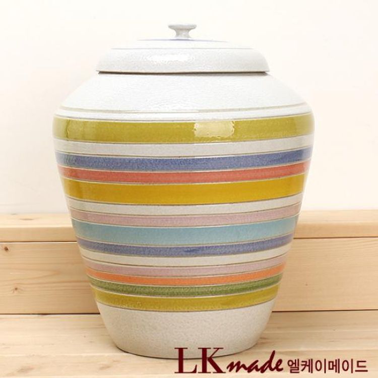 바보사랑 옹기 파스텔스트라이프 잡곡단지 2~4kg 홈플러스 택배배송