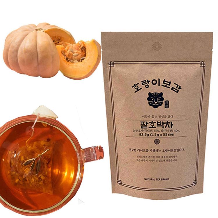 호랑이보감 팥호박차 티백 55개입카페인없는 물대용차호박차 팥차 현미차 홈플러스 택배배송