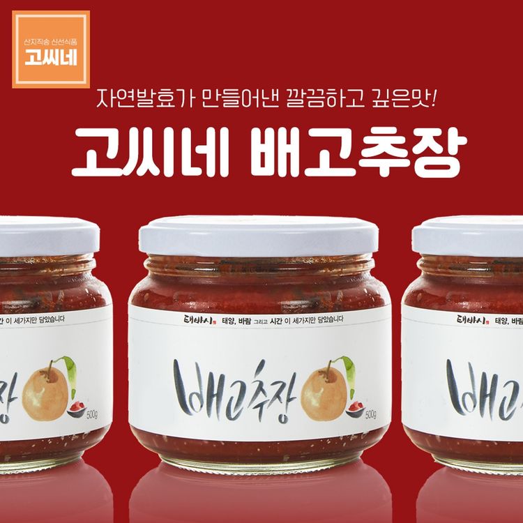고씨네 배고추장500g 고추장 강화고추장 3년숙성메주 홈플러스 택배배송