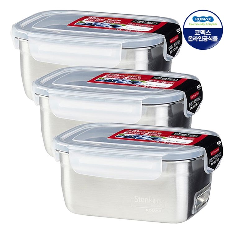 코멕스 스텐킵스 윈도우 직사각3호 650ml X 3개 홈플러스 택배배송