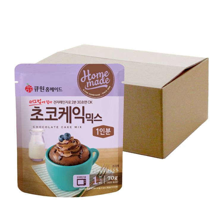 박스특가20개입 큐원 초코케익믹스 70g 한박스 전자레인지용 홈플러스 택배배송