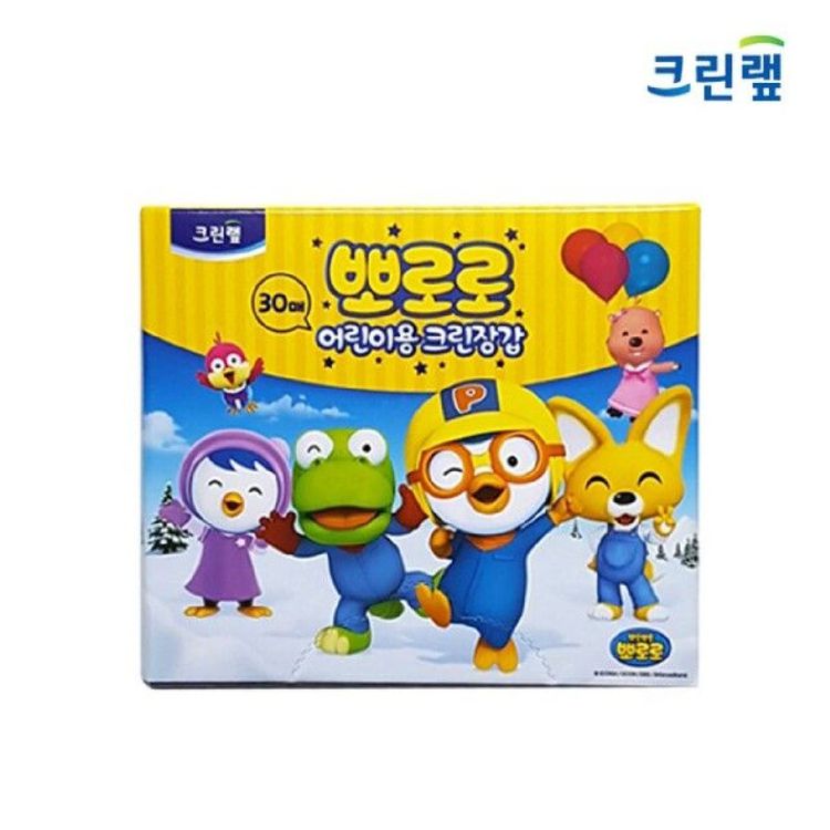 크린랲 뽀로로 어린이용 크린장갑 30매 1회용장갑 홈플러스 택배배송