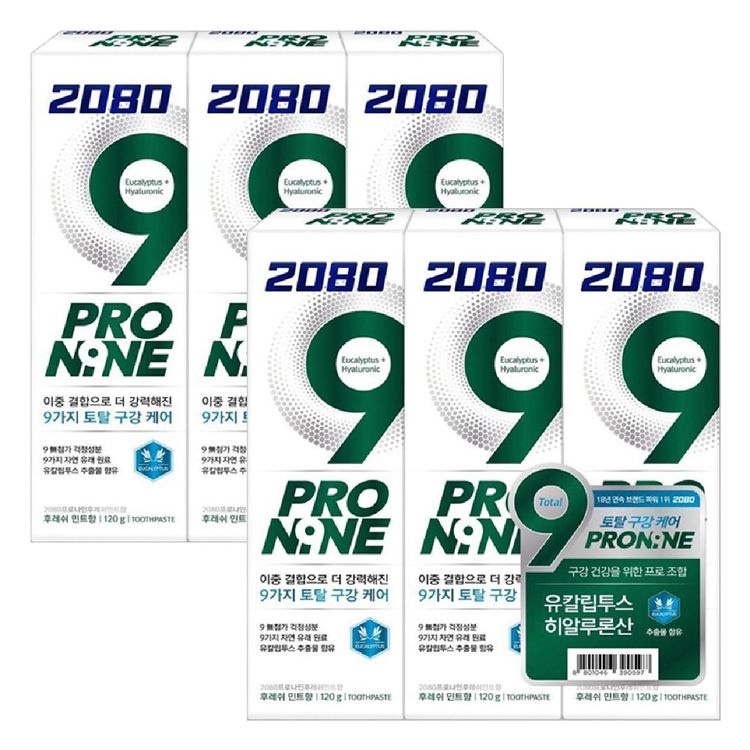2080 프로나인 후레쉬민트향 120g X 6개 | 홈플러스 택배배송