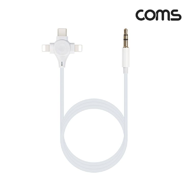 Coms Usb Type C Ios 8pin 오디오 케이블 3 In 1 C타입 8핀x2 T 홈플러스 택배배송