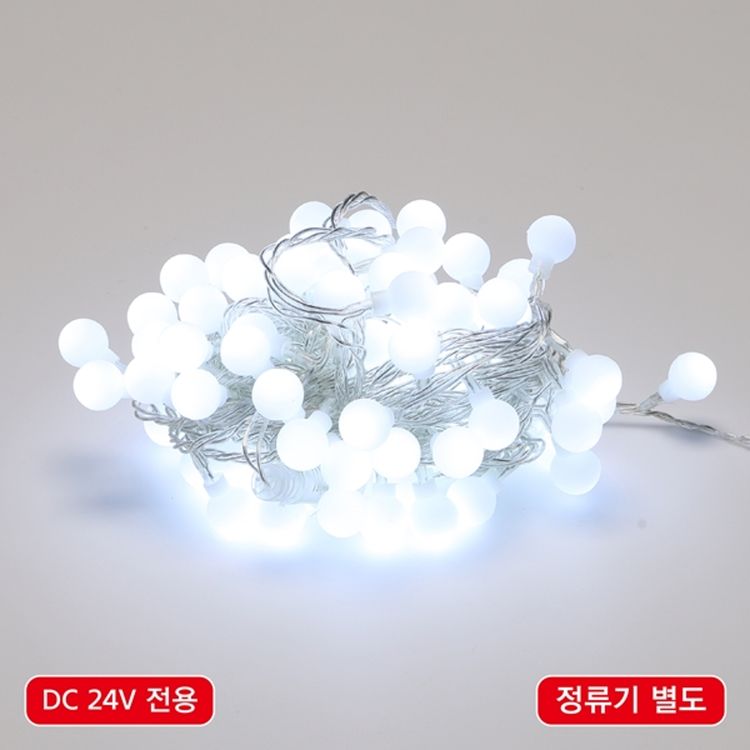 Led 볼앵두 96구 연결형 Dc24v 투명선 백색 정류기별도 트리전구 감성조명 홈플러스 택배배송