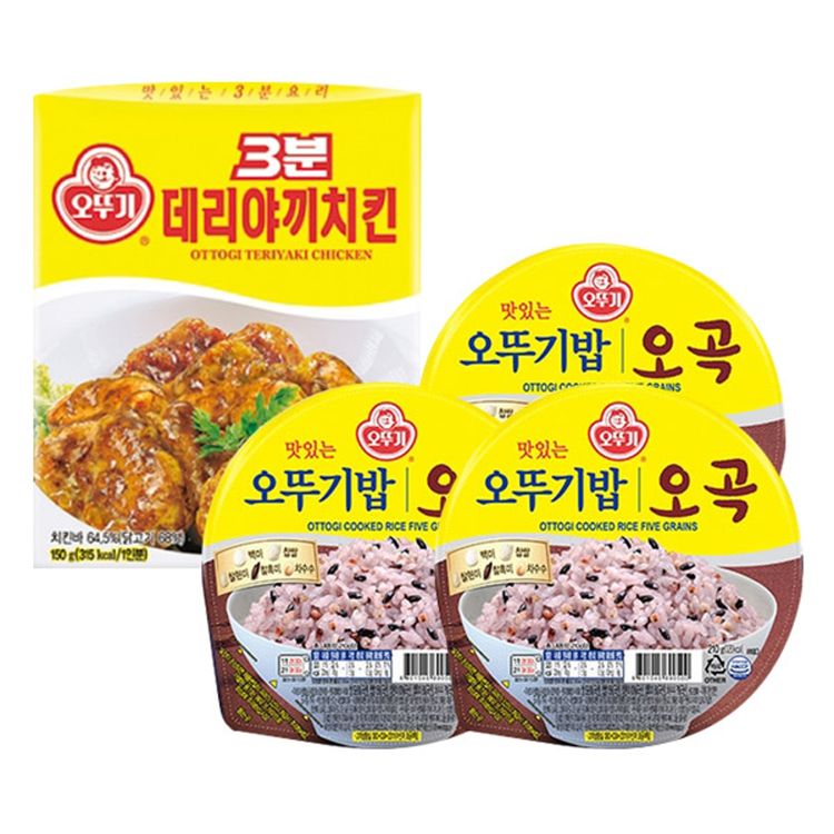 오뚜기밥 오곡 210gx3개 오뚜기 3분데리야끼치킨150g 홈플러스 택배배송