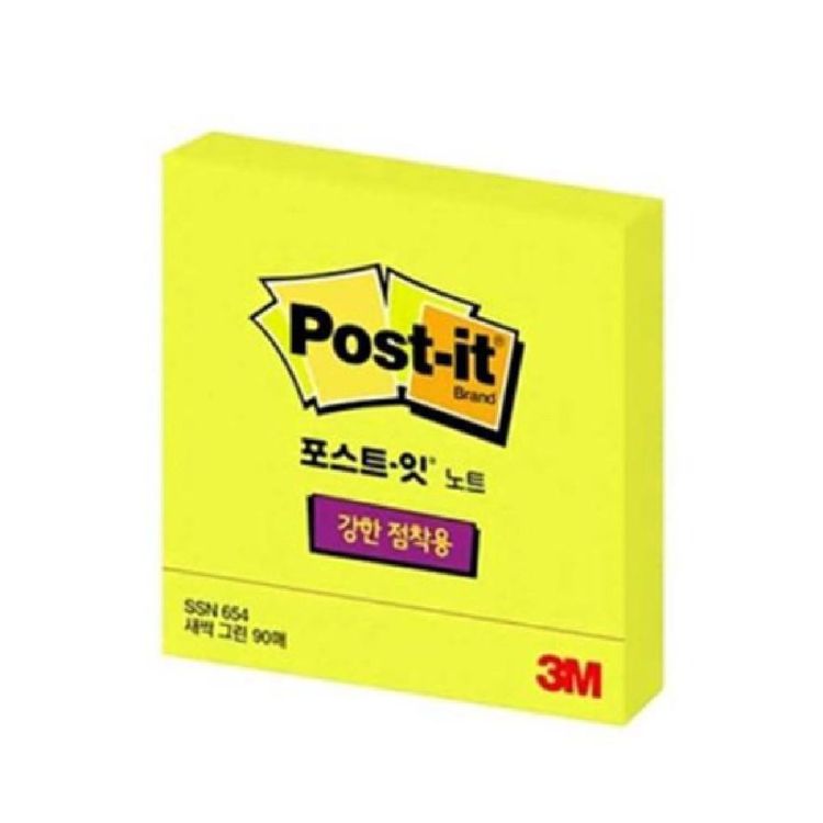 3m 포스트잇 슈퍼스티키 654 Ssn새싹그린 76x7620개 홈플러스 택배배송