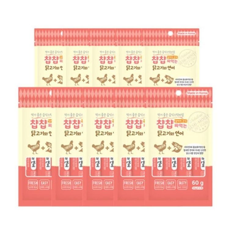 펫원 챱챱 짜먹는 강아지 츄르 닭고기연어 10개 추르 홈플러스 택배배송