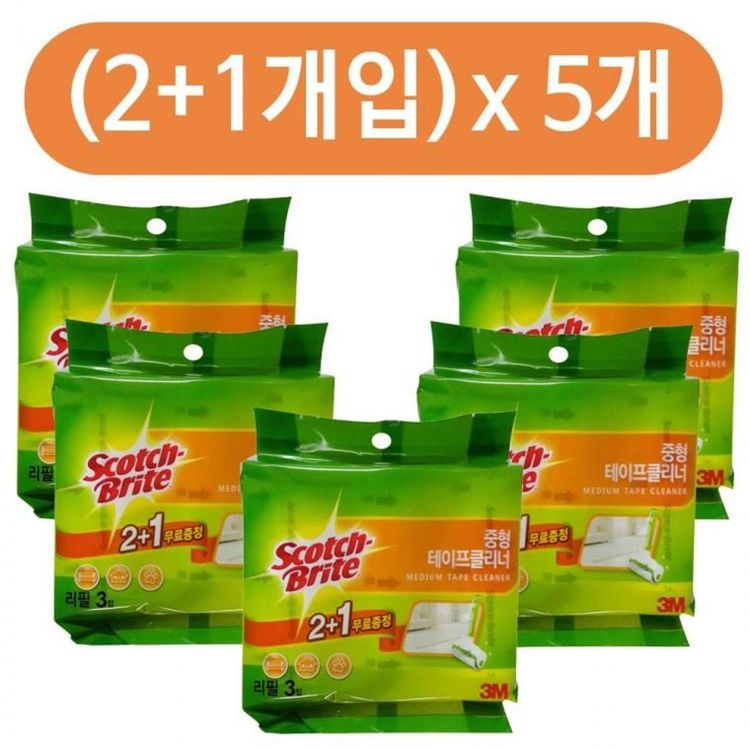 스카치 브라이트 테이프클리너 리필중형 21 X5개 홈플러스 택배배송