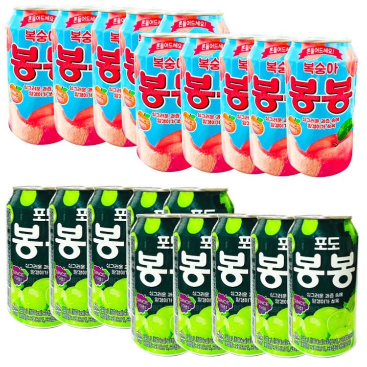 해태봉봉세트 복숭아10캔 340ml 포도10캔 340ml 홈플러스 택배배송