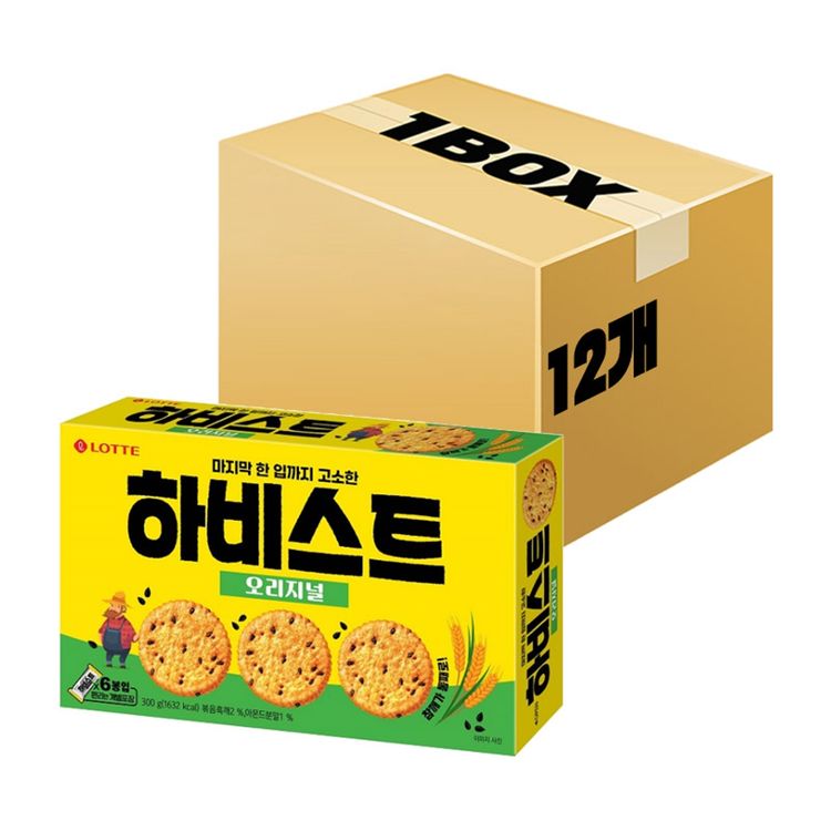 롯데 하비스트 오리지널 300g X 12개입 1박스 무료배송 홈플러스 택배배송