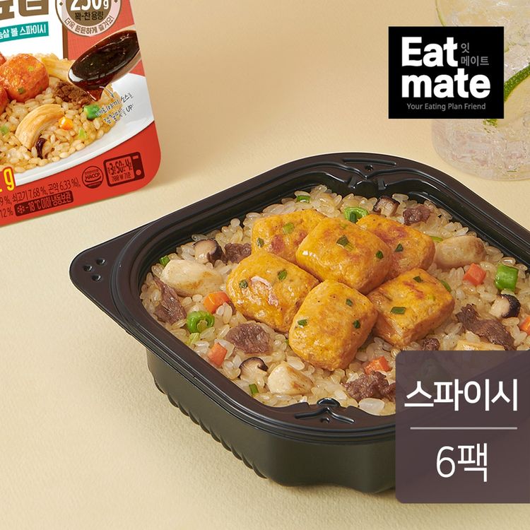 잇메이트 더블덮밥 소불고기 곤약 볶음밥한입 닭가슴살 볼 스파이시 250g 6팩 홈플러스 택배배송