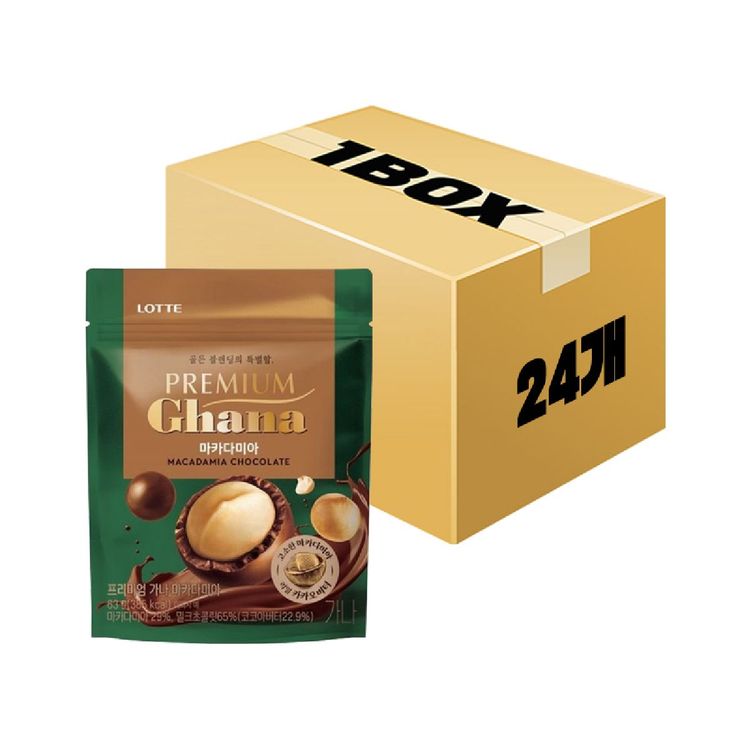 롯데제과 가나 프리미엄 마카다미아 초콜릿 63g x 24개 x 1박스 | 홈플러스 택배배송