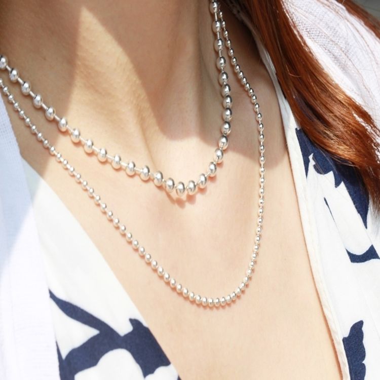 은볼 4mm 은목걸이 남자 여자 군번줄 진주목걸이 펜던트목걸이 순은 실버목걸이줄 커플 공용 홈플러스 택배배송