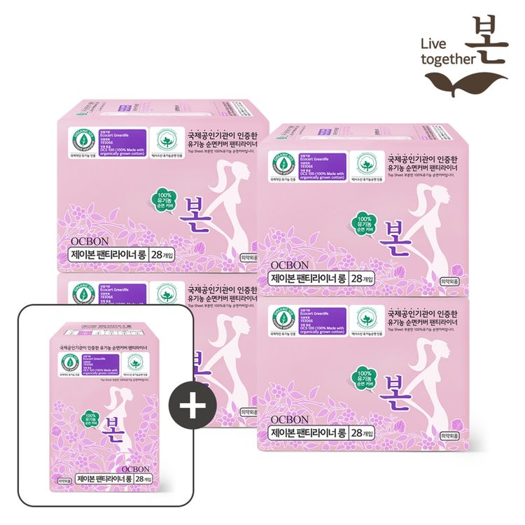 유기농본 오씨본 팬티라이너 롱 28p 4팩1팩 홈플러스 택배배송