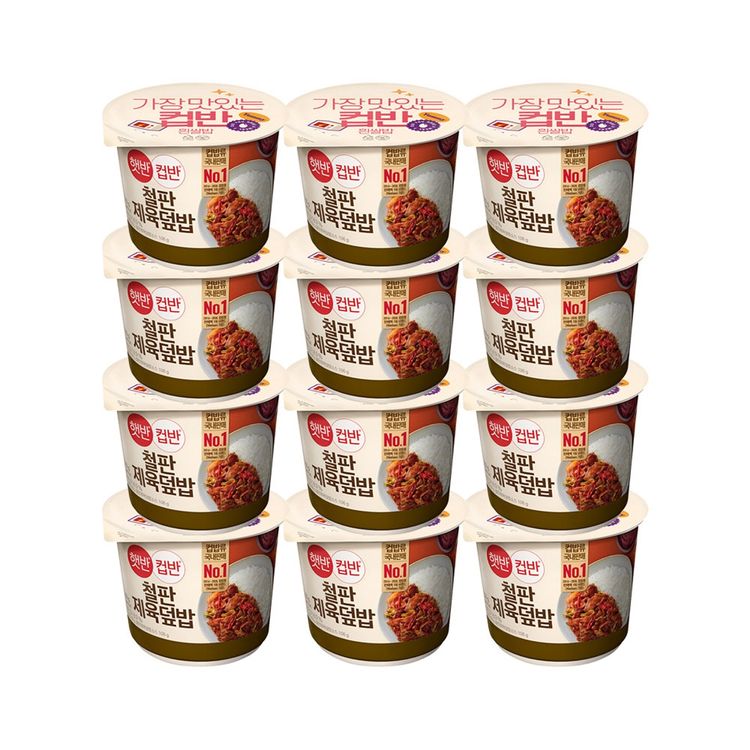 1등 컵밥 햇반 컵반 철판제육덮밥 256g X12개 홈플러스 택배배송