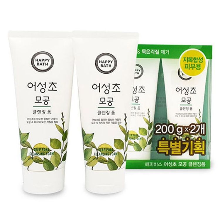 쿨샵 해피바스 어성초 모공 클렌징폼 보습 2개set 홈플러스 택배배송