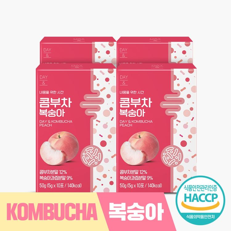 참앤들황토농원 데이앤 콤부차 복숭아 10포 4박스 홈플러스 택배배송