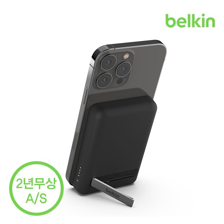 5000mAh 맥세이프 마그네틱 무선 충전 보조배터리 + 스탠드 BPD004bt - 블랙 | 홈플러스 택배배송