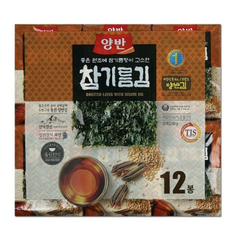 동원 양반 밥반찬 참기름 재래 조미김 도시락김 참기름김 12봉 홈플러스 택배배송