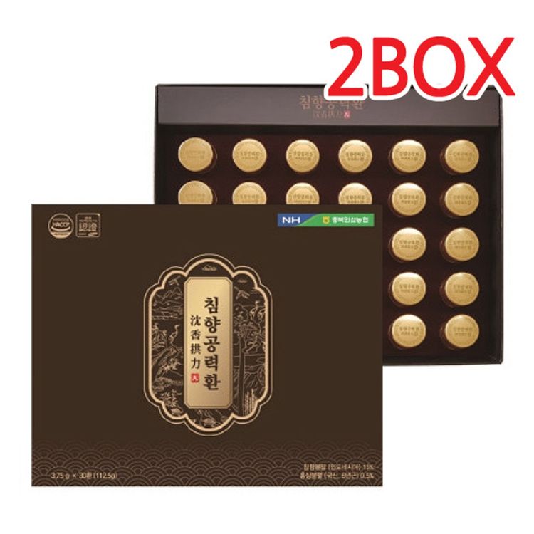 충북인삼농협 침향공력환 375g X 30환쇼핑백증정 2box 홈플러스 택배배송
