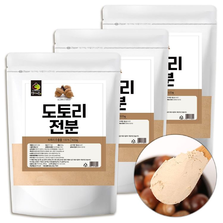 웰빙 국내산 도토리 추출물 전분 분말 1500g 홈플러스 택배배송