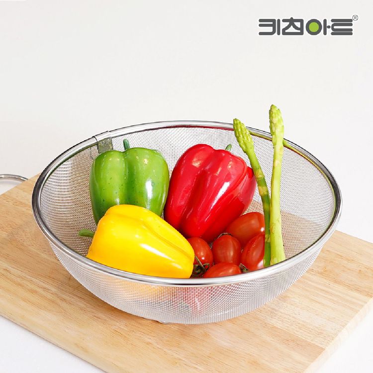 키친아트 스텐 채반 뜰채 원형 매쉬 바구니 대 홈플러스 택배배송