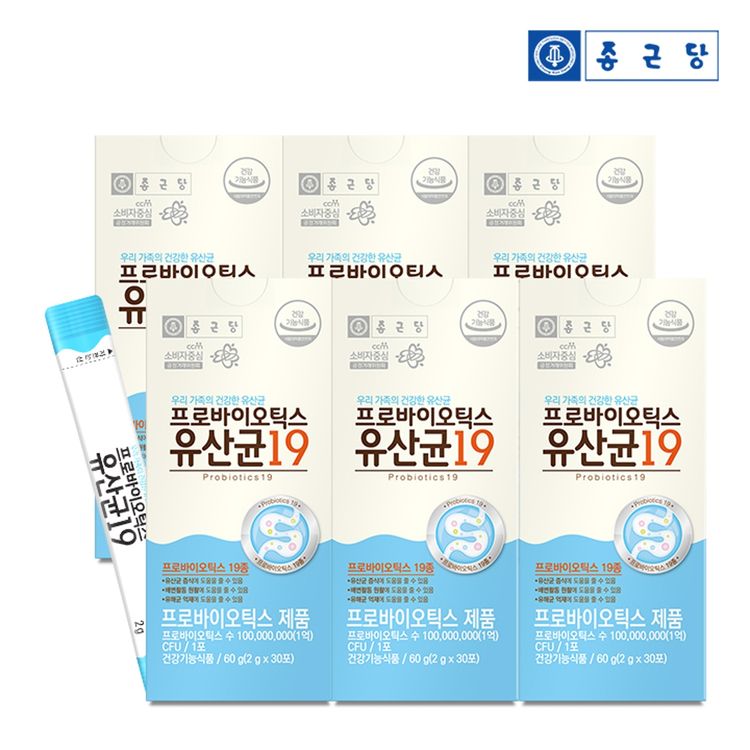 종근당 프로바이오틱스 유산균 19 2gx30포 6박스6개월분 홈플러스 판매자택배