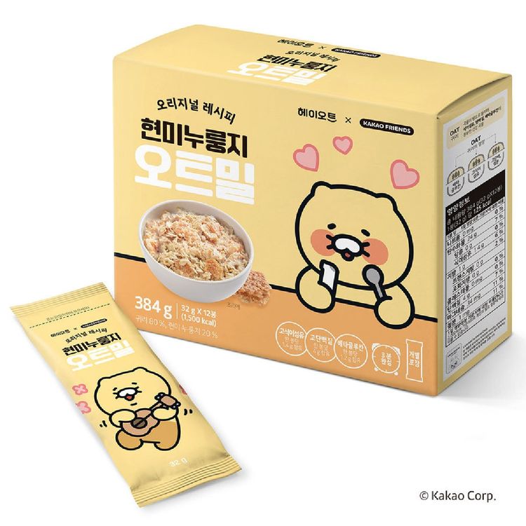 카카오프렌즈 현미 누룽지 오트밀 384g 홈플러스
