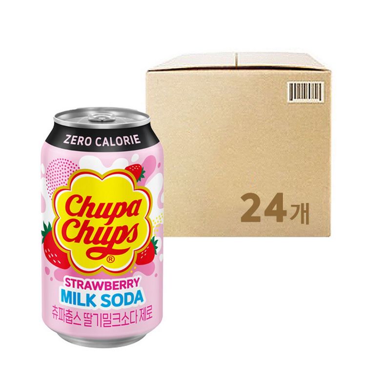 농심 츄파춥스 밀크소다 제로 딸기 350ml X 24개 홈플러스 택배배송