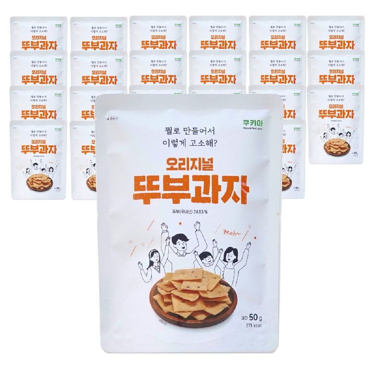 쿠키아 더 오리지널 뚜부과자 50g 24개입 두부과자 과자 두부과자 스낵 두부스낵 어린이스 홈플러스 택배배송