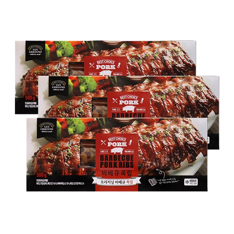 산줄리아노 바베큐폭립 오리지널 500g X 3봉 간편야식 홈플러스 택배배송