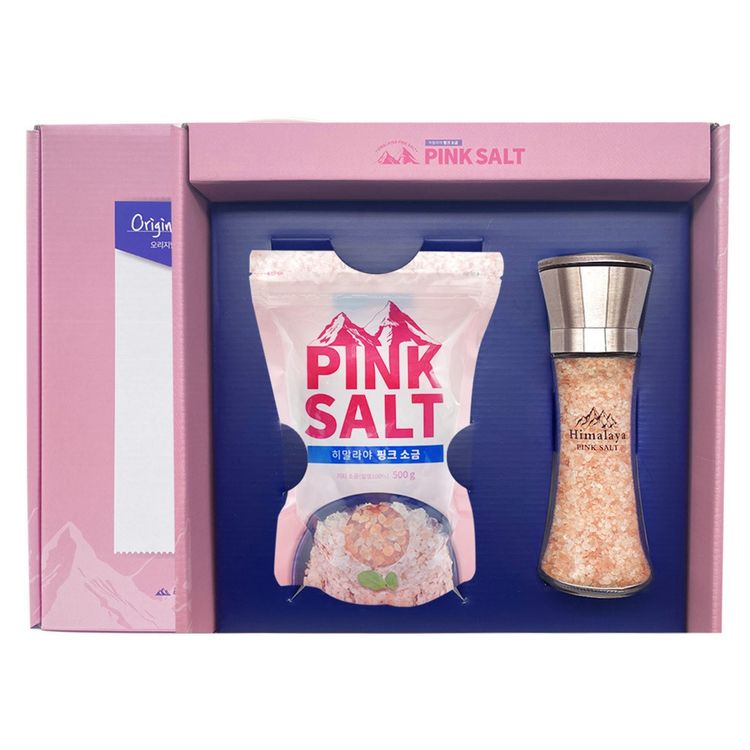 히말라야 핑크솔트 2p 스텐 선물세트 소금 180g 추가 증정 홈플러스 택배배송