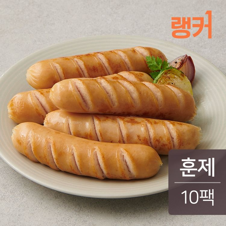 랭킹닭컴 랭커 닭가슴살 소시지 훈제 100gx10팩1kg 홈플러스 택배배송