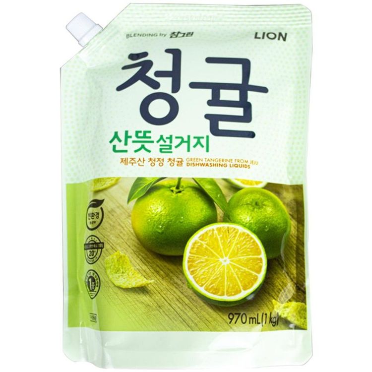 Lion 참그린 청귤 산뜻설거지 리필 1kg 홈플러스 택배배송