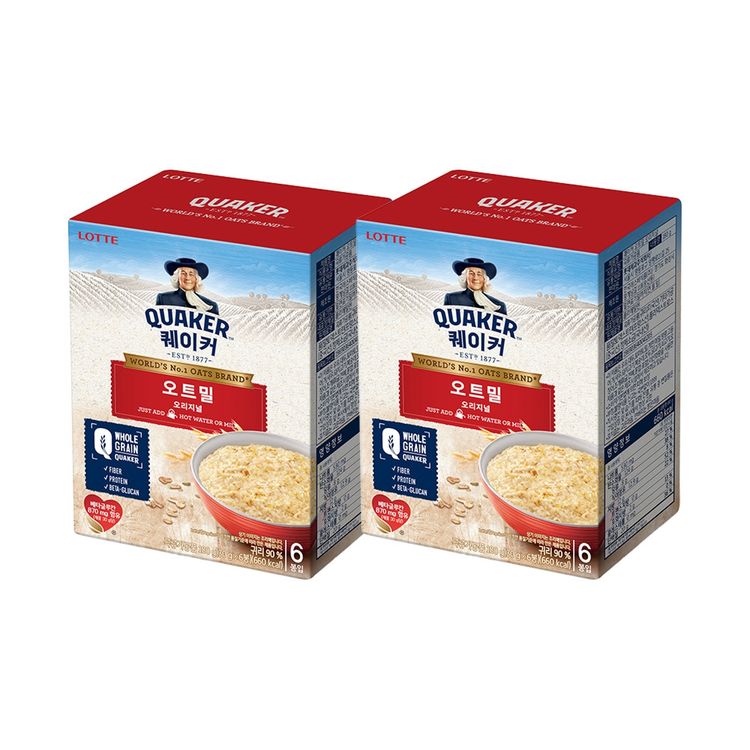 퀘이커 오트밀 오리지널 180g (30g x 6봉) X2개 | 홈플러스 택배배송